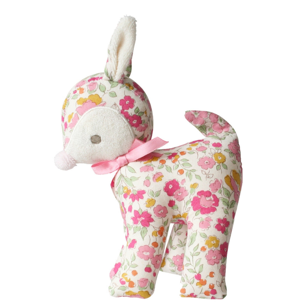 Baby Deer Rattle Rose Garden - 16cm | Kiddymania